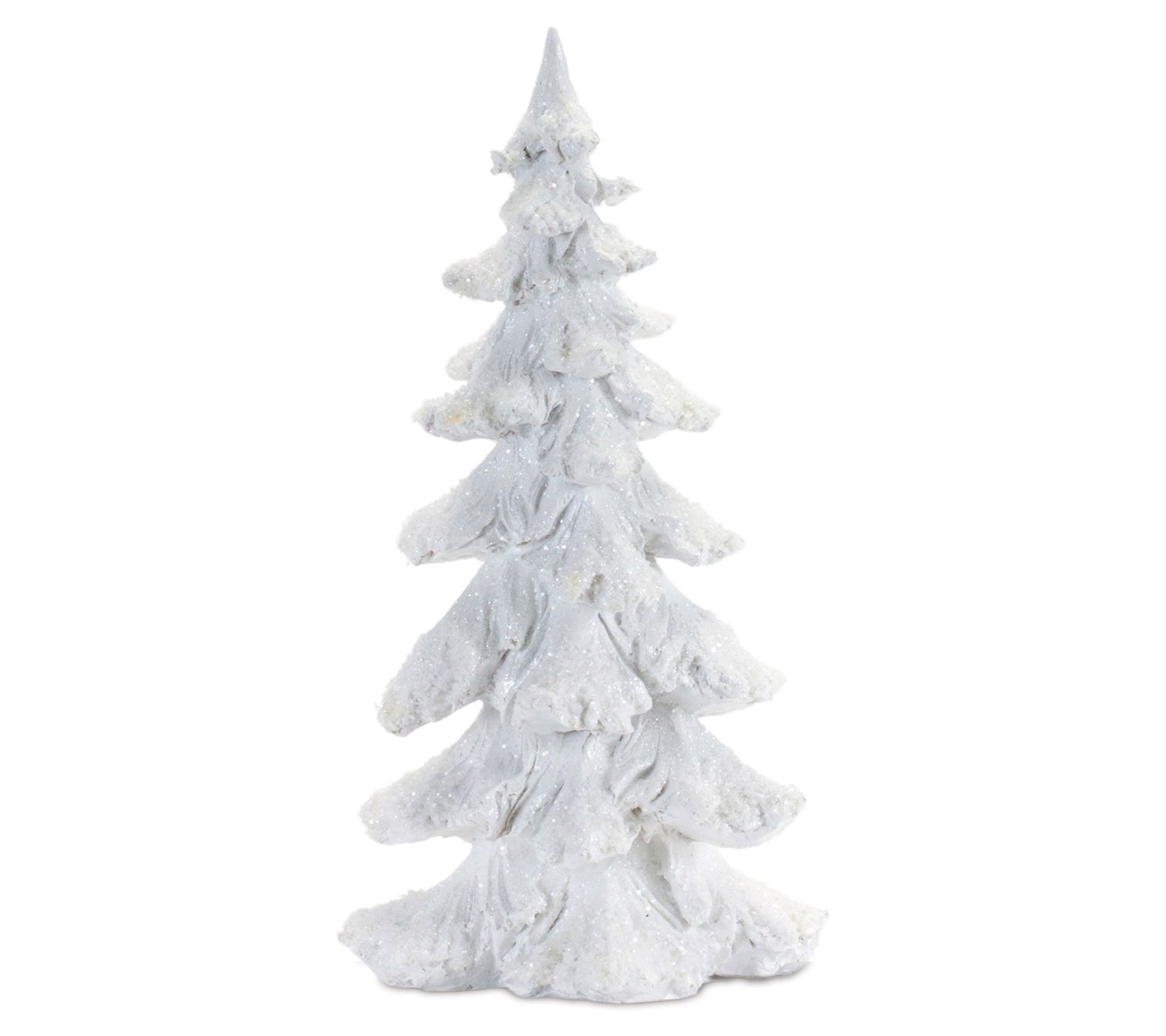 Melrose Flocked Pine Tree with Carved Design (Set of 4) - QVC.com
