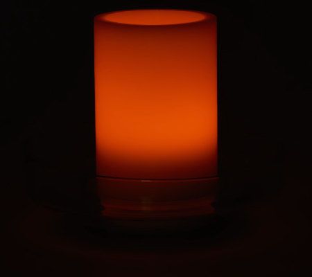 Home Reflections Glass Dish Flameless Candle & Timer - QVC.com