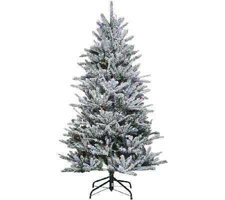 Santa's Best 6.5' Snow Flurry Tree with 7 Function LED Lights - QVC.com