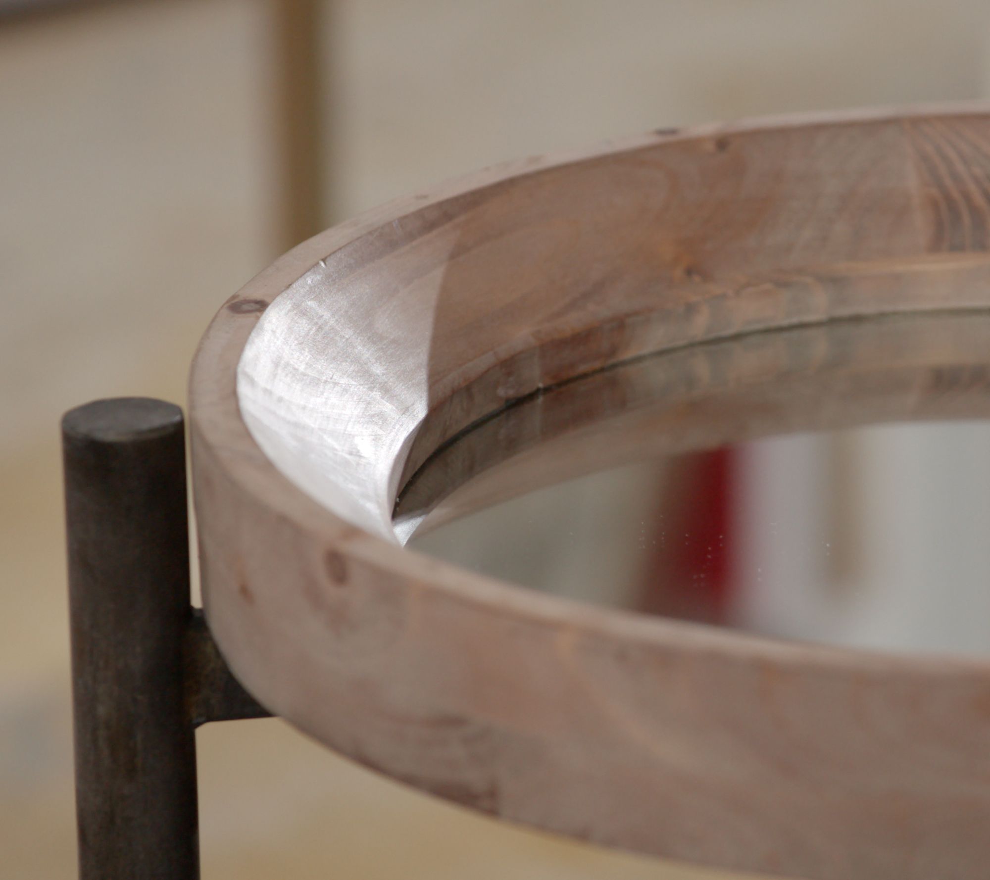 Home Reflections Round Mirrored Side Table 26" - QVC.com