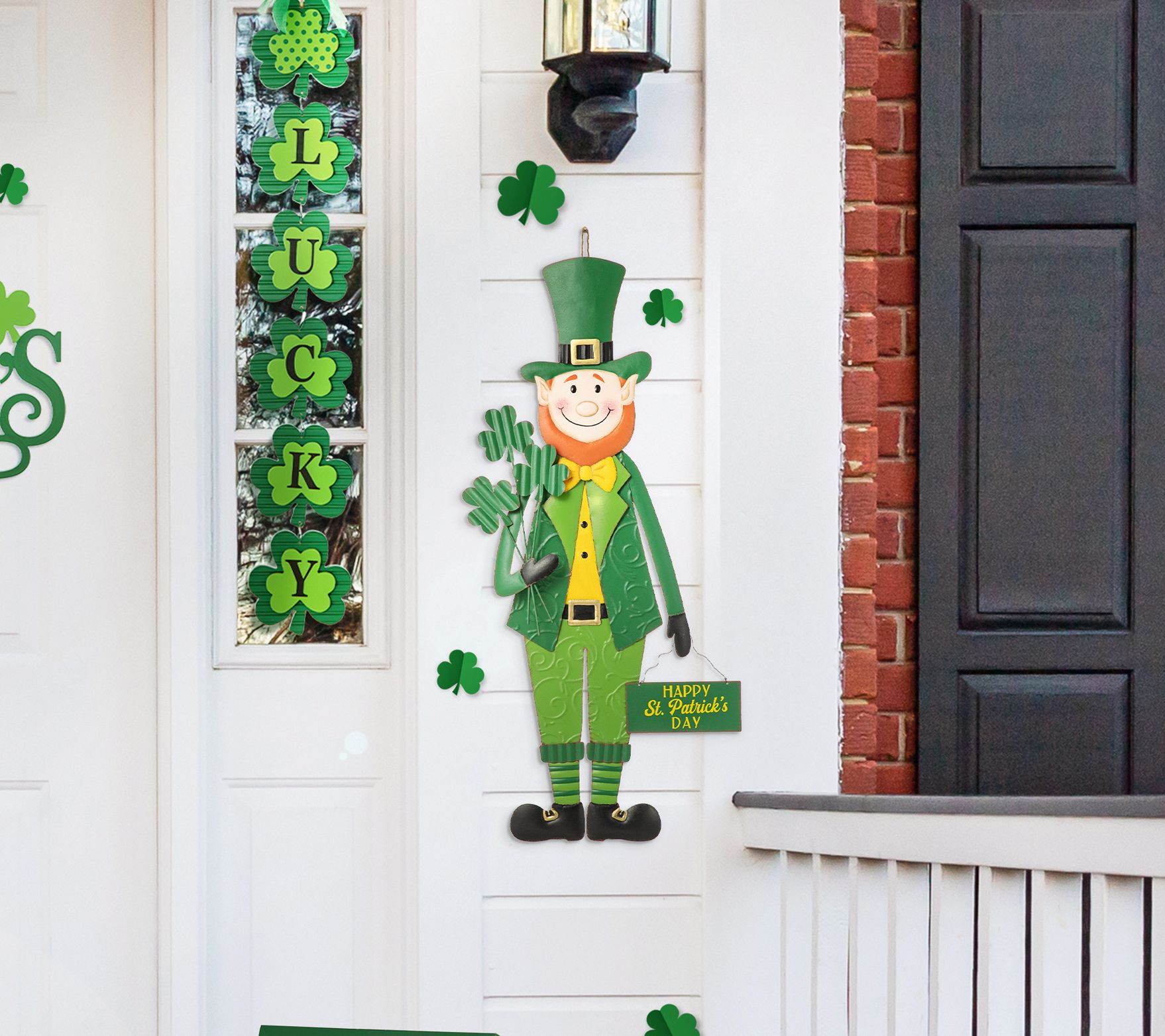 Glitzhome 36" St. Patrick's Metal Leprechaun Yard Stake - QVC.com