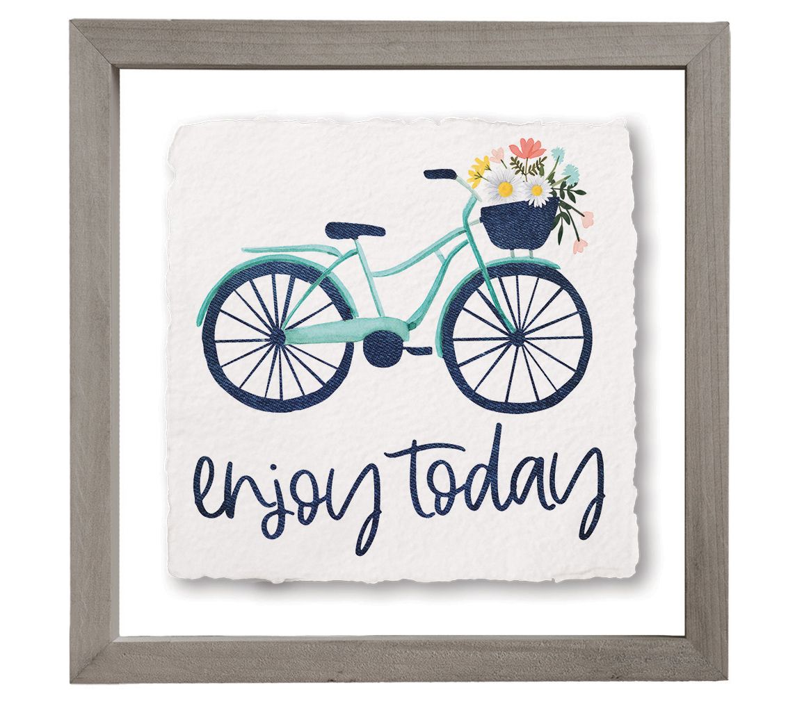 Sincere Surroundings 10" Enjoy Today Bike Floating Frame Art - QVC.com