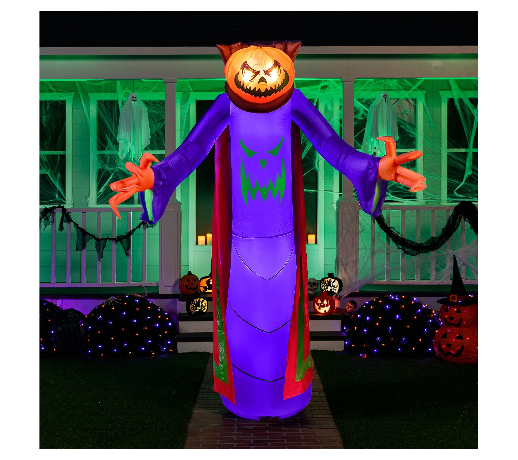 Joiedomi 8 ft Pumpkin Wizard Inflatable Decoration - QVC.com