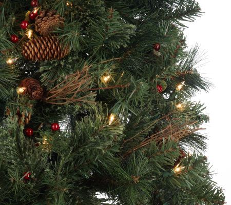 Balsam Hill Woodland Pine 7.5' Instant Evergreen Tree - QVC.com