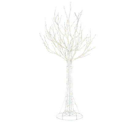 Santa's Best 7' All-Season Prelit White Wire Tree with RGB Technology ...