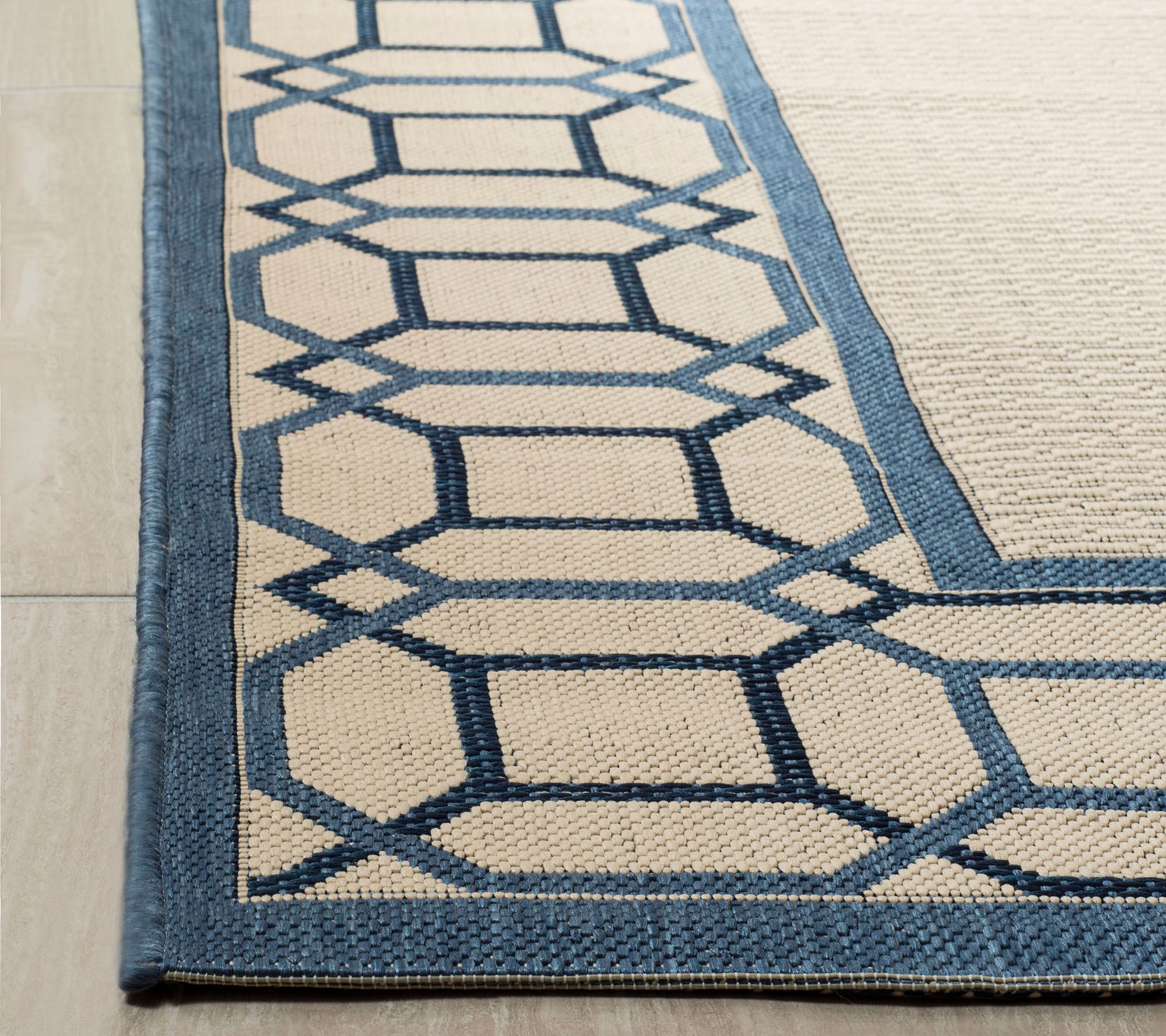 Martha Stewart Facet Border 6'7" x 9'6" Rug - QVC.com