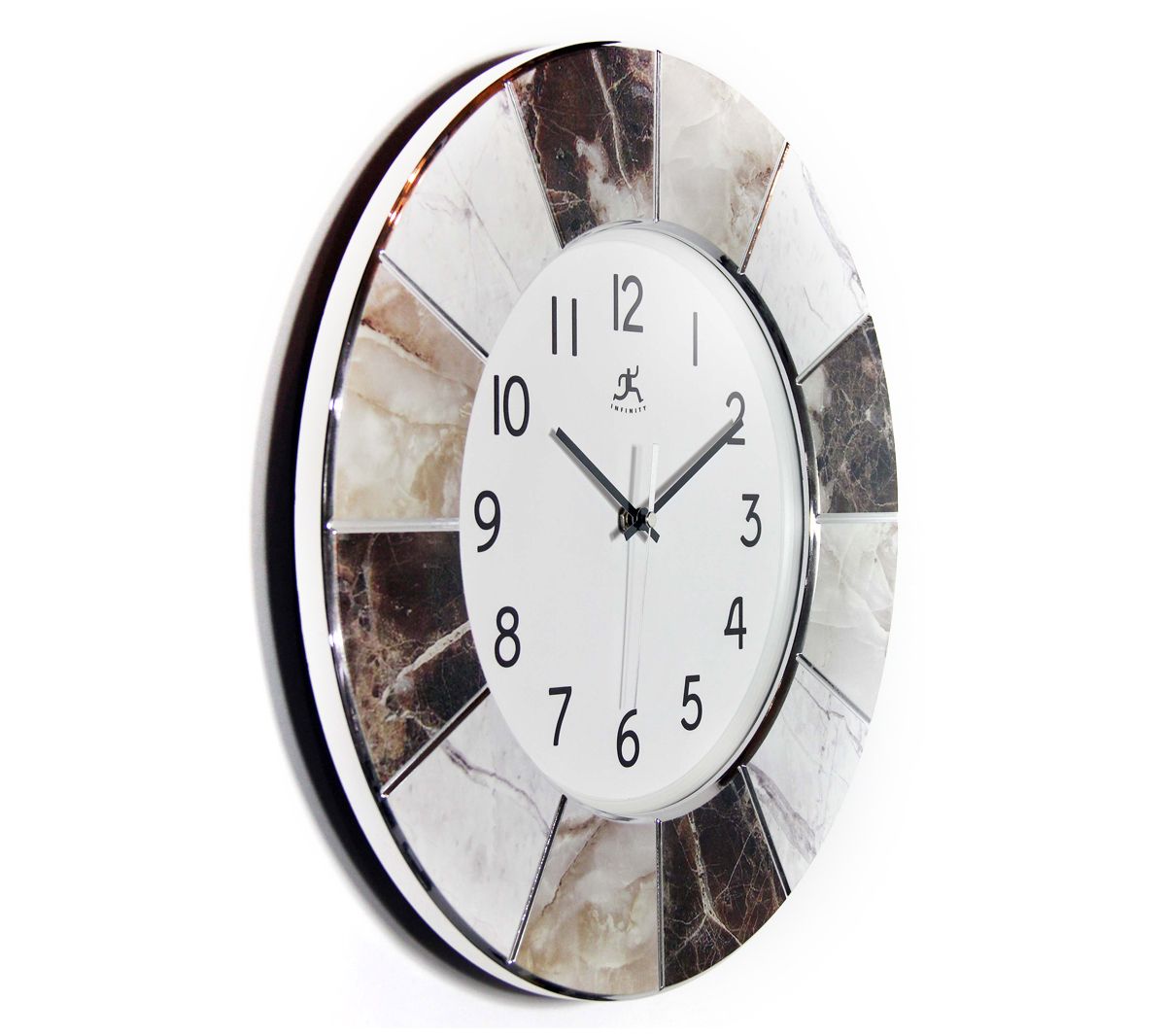 Infinity Instruments Modern Marble 16" Wall Clock - QVC.com