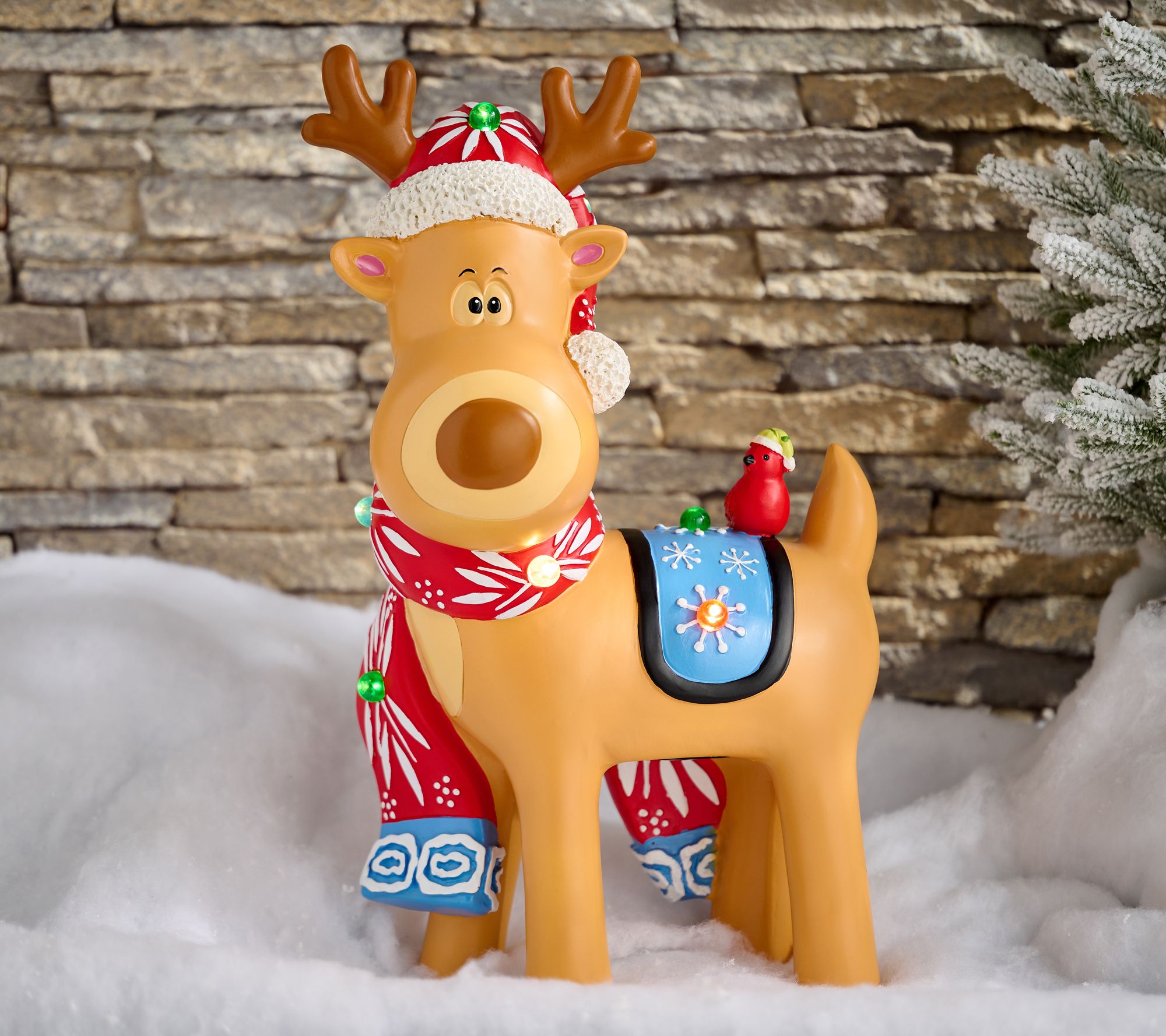 "As Is" Temp- tations Indoor/ Outdoor 21" Reindeer with LED Lights - QVC.com