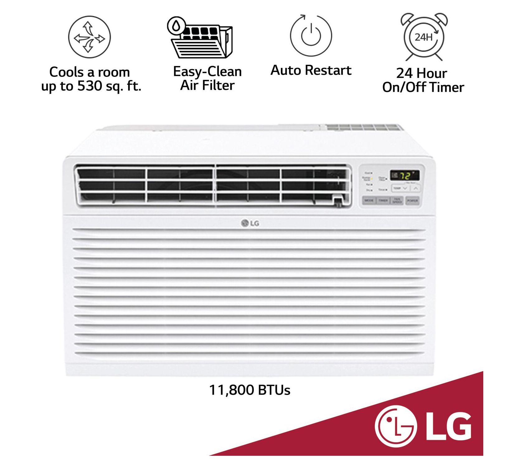 LG 11,800 BTU Through-the-Wall Air Conditioner - QVC.com