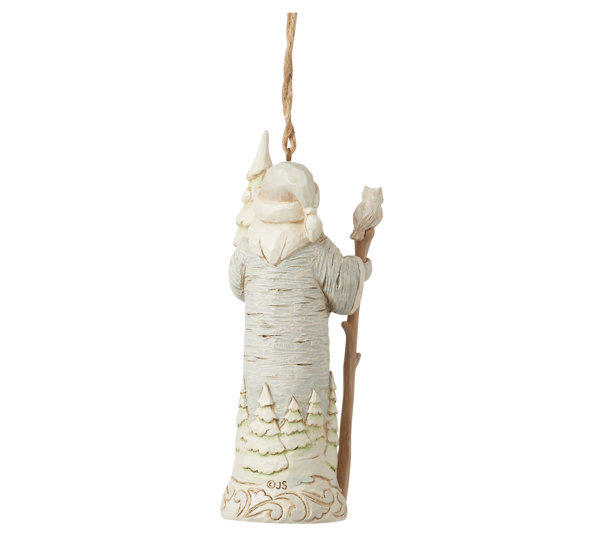 Jim Shore Woodland Birch Bark Santa Orn - QVC.com