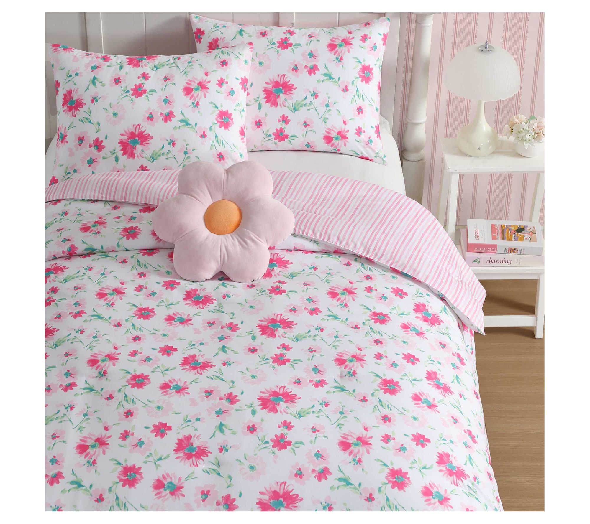 Laura Ashley Meadow Daisies Full/Queen Comforter Sham Set - QVC.com