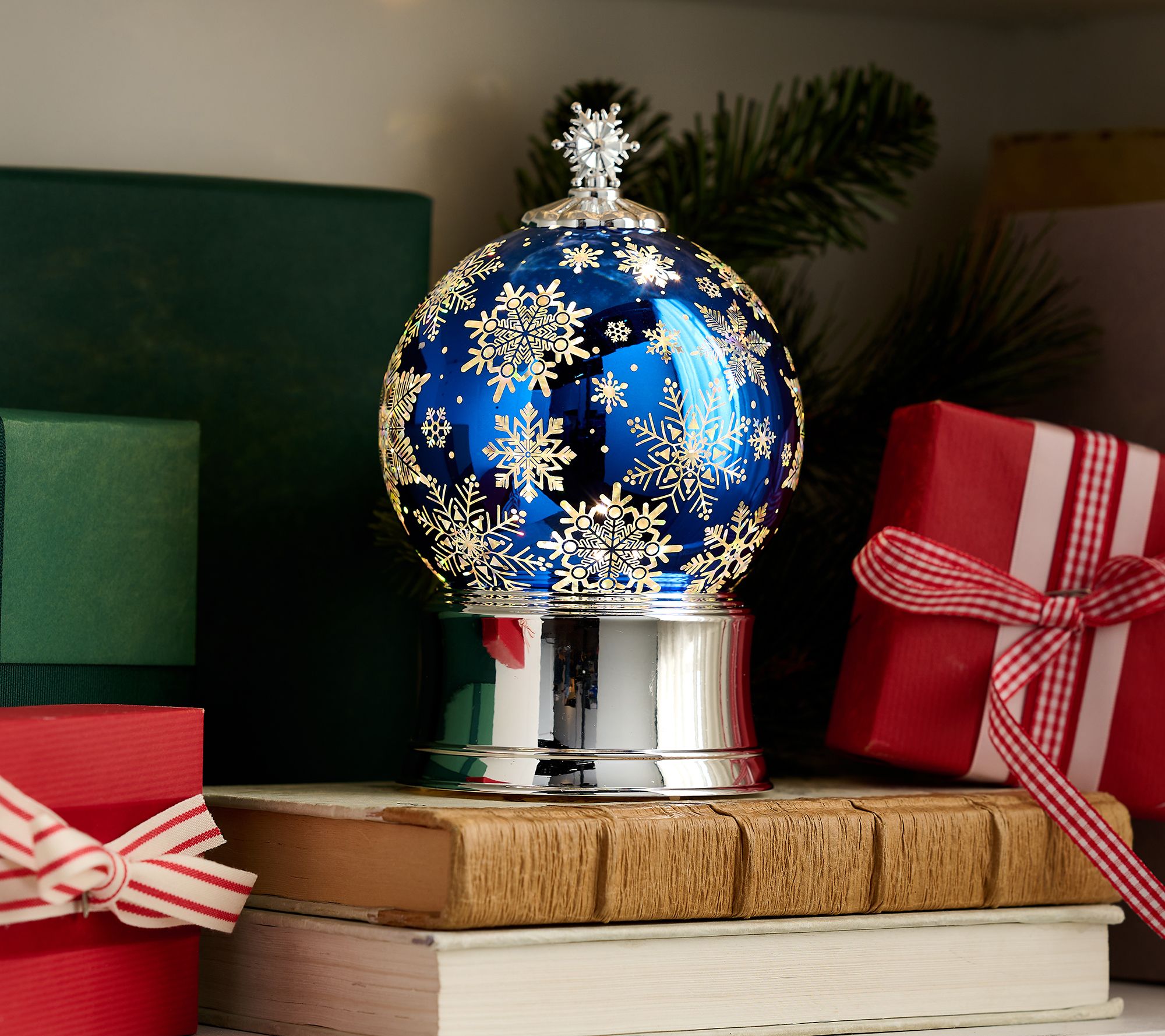 Glitter Snowflake Sphere by Valerie - QVC.com