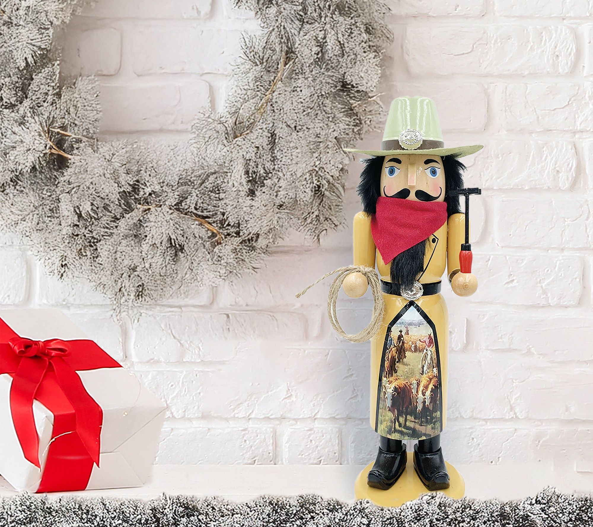 Santa's Workshop 14" Cattle Drive Nutcracker - QVC.com