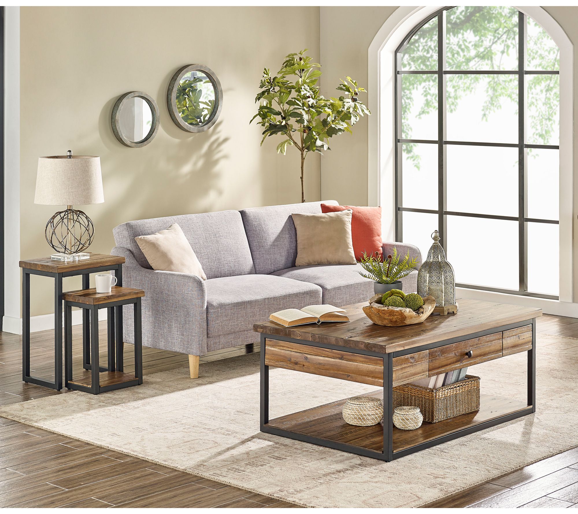 Alaterre Furniture 48" Solid Wood Sofa/TV Console Table - QVC.com