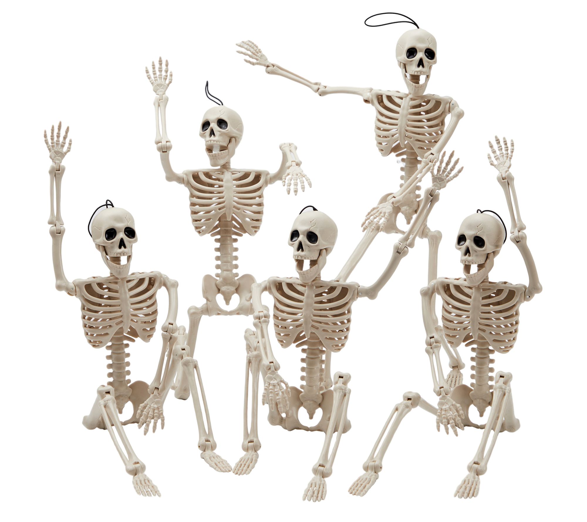 Joyfy 5-Piece 16" Posable Skeletons Decor - QVC.com