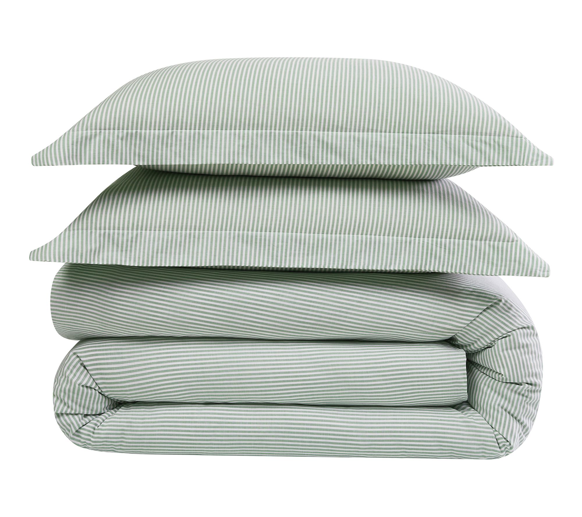Brooklyn Loom Pinstripe Full/Queen Comforter Set - QVC.com