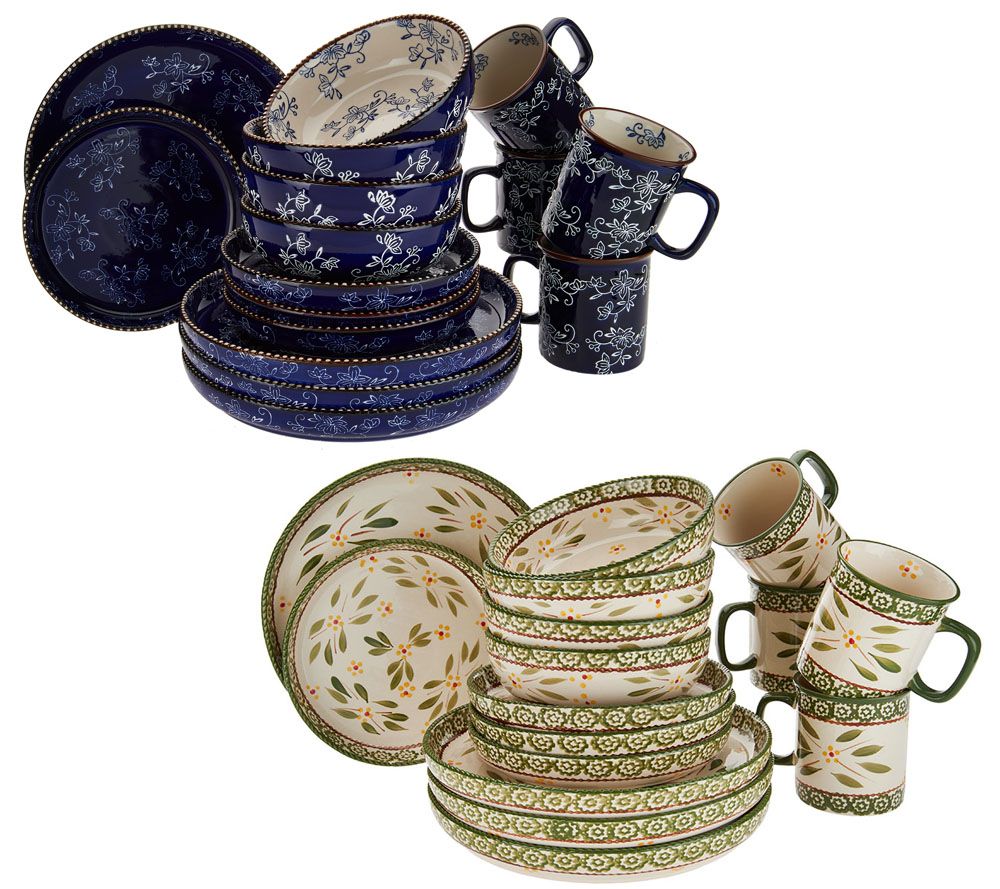 Temp-tations Old World or Floral Lace 16-pc Deep Dish Dinnerware Set ...
