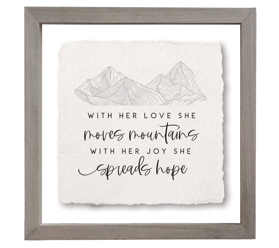 Sincere Surroundings. 10" Love Moves Mountains.Floating Frame - QVC.com