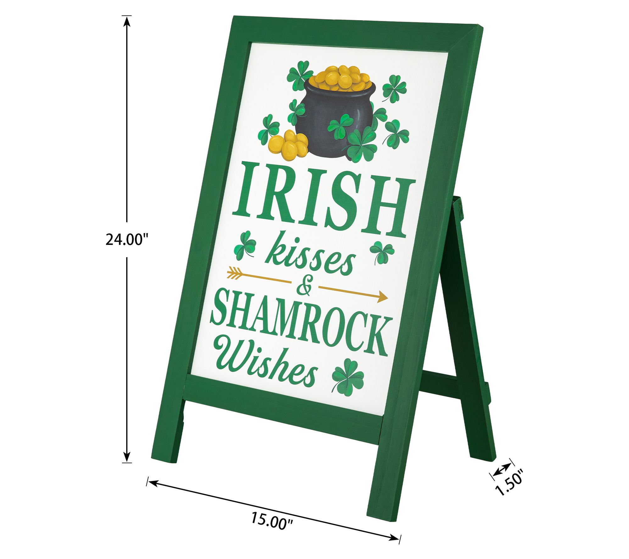 Glitzhome 24" St Patricks IRISH Hanging or Standing Porch Sign - QVC.com