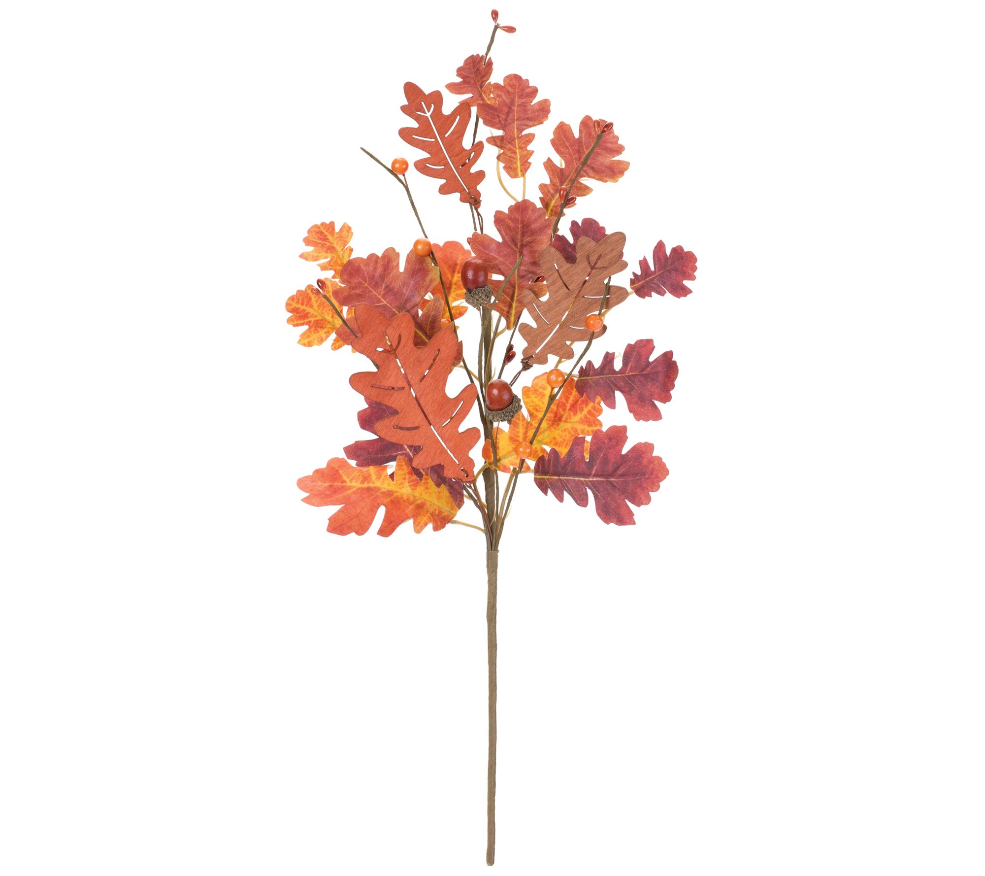 Melrose Fall Oak Leaf Spray (Set of 6) - QVC.com