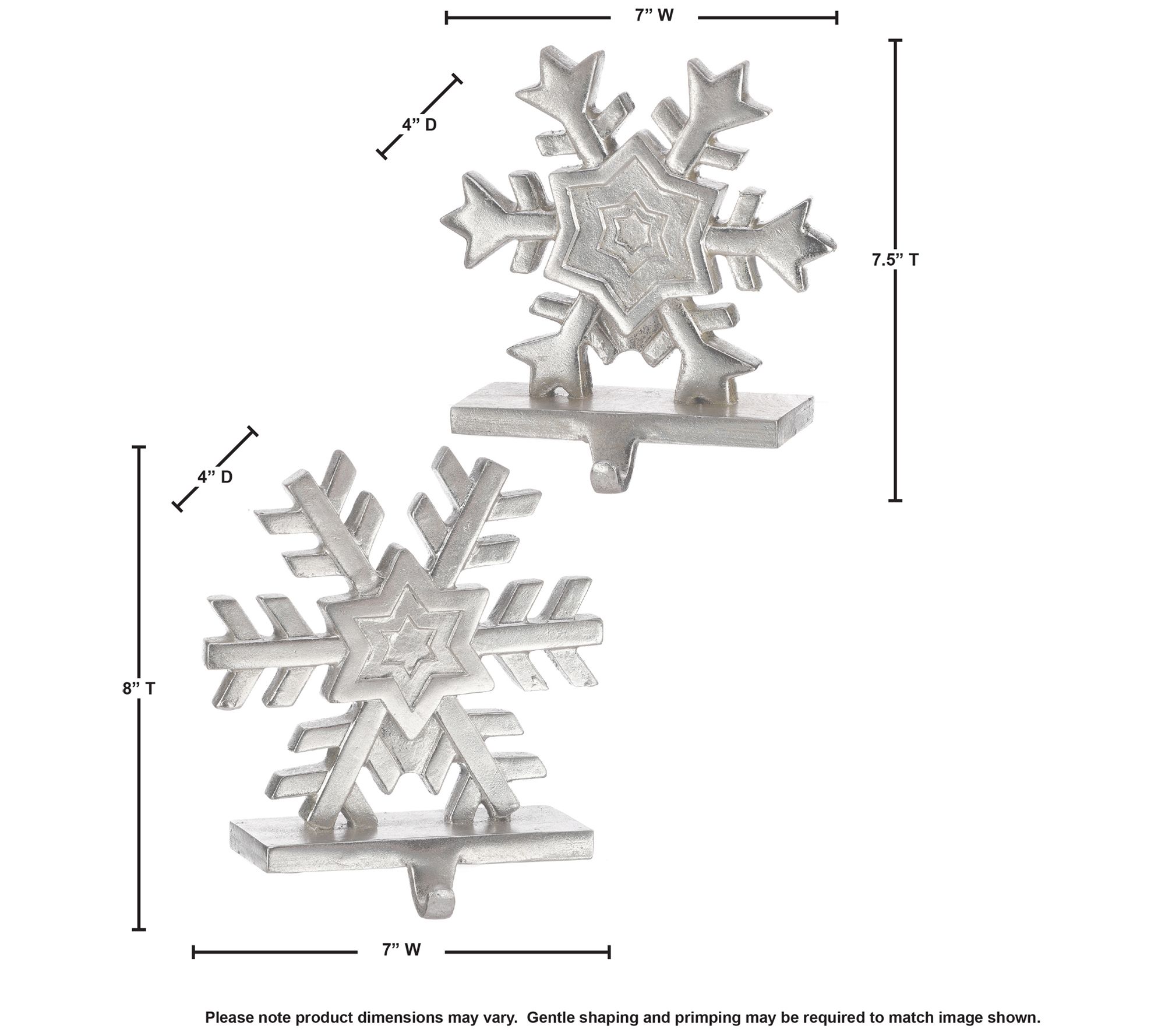 9" Resin Snowflake Stocking Holder x2by Valerie - QVC.com