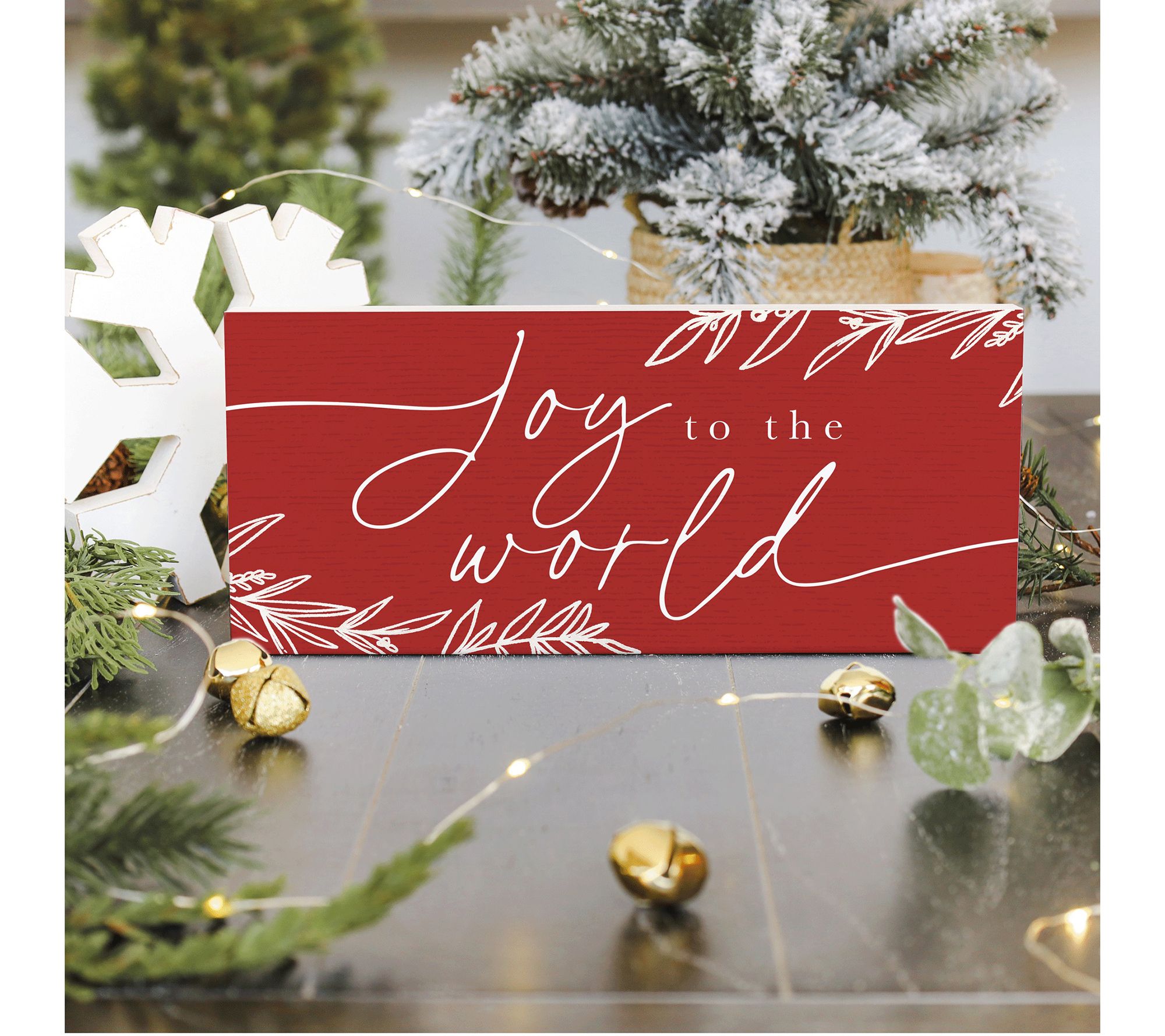 Sincere Surroundings 12" Joy To The World Red Inspire Board - QVC.com