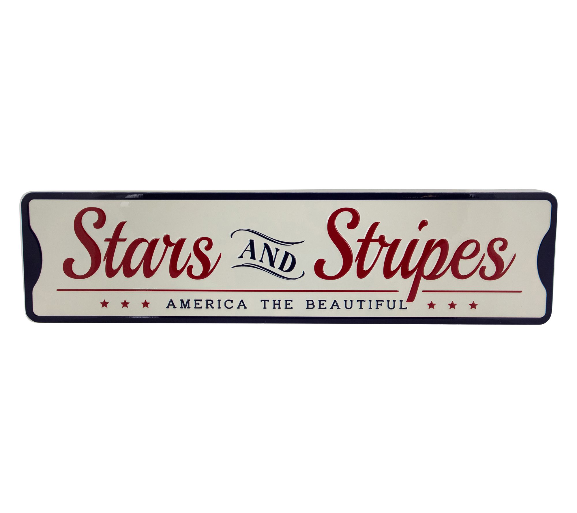 Northlight Stars and Stripes Americana Metal Wall Sign - 23.5" - QVC.com