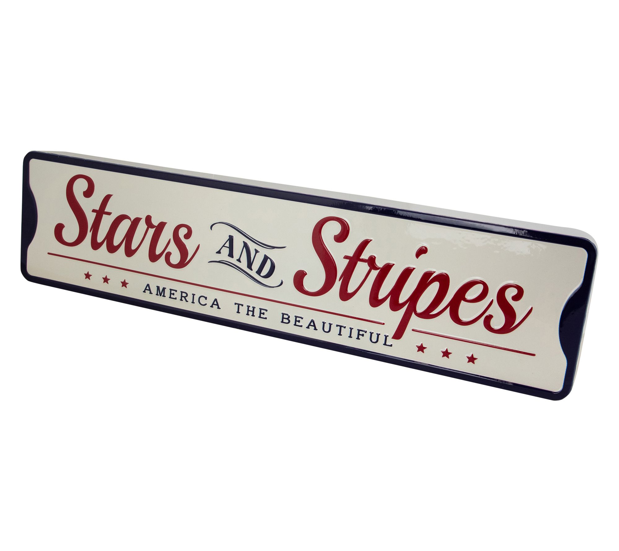 Northlight Stars and Stripes Americana Metal Wall Sign - 23.5" - QVC.com