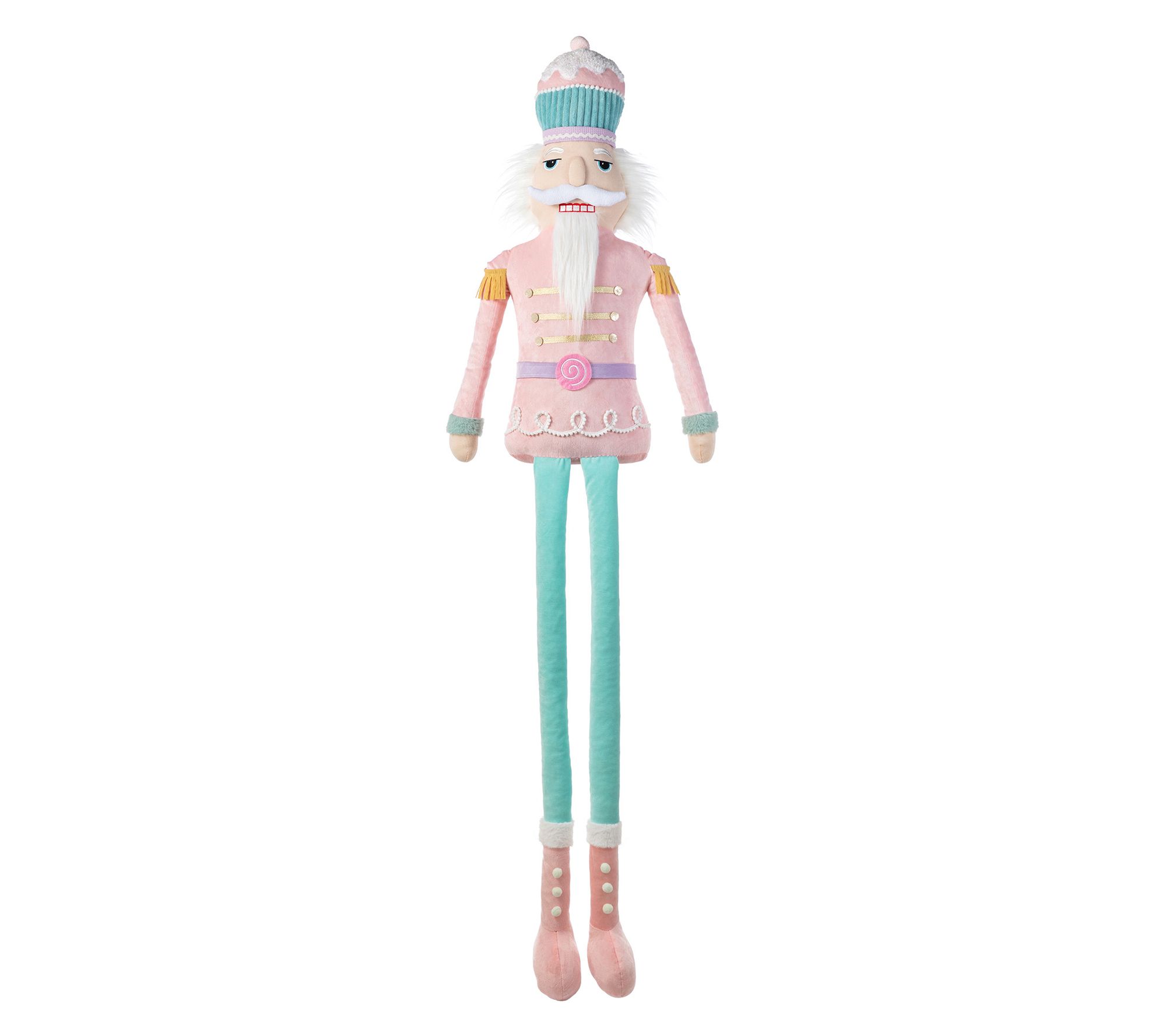 Glitzhome 60"H Christmas Extra Large Fabric Nutcracker - QVC.com