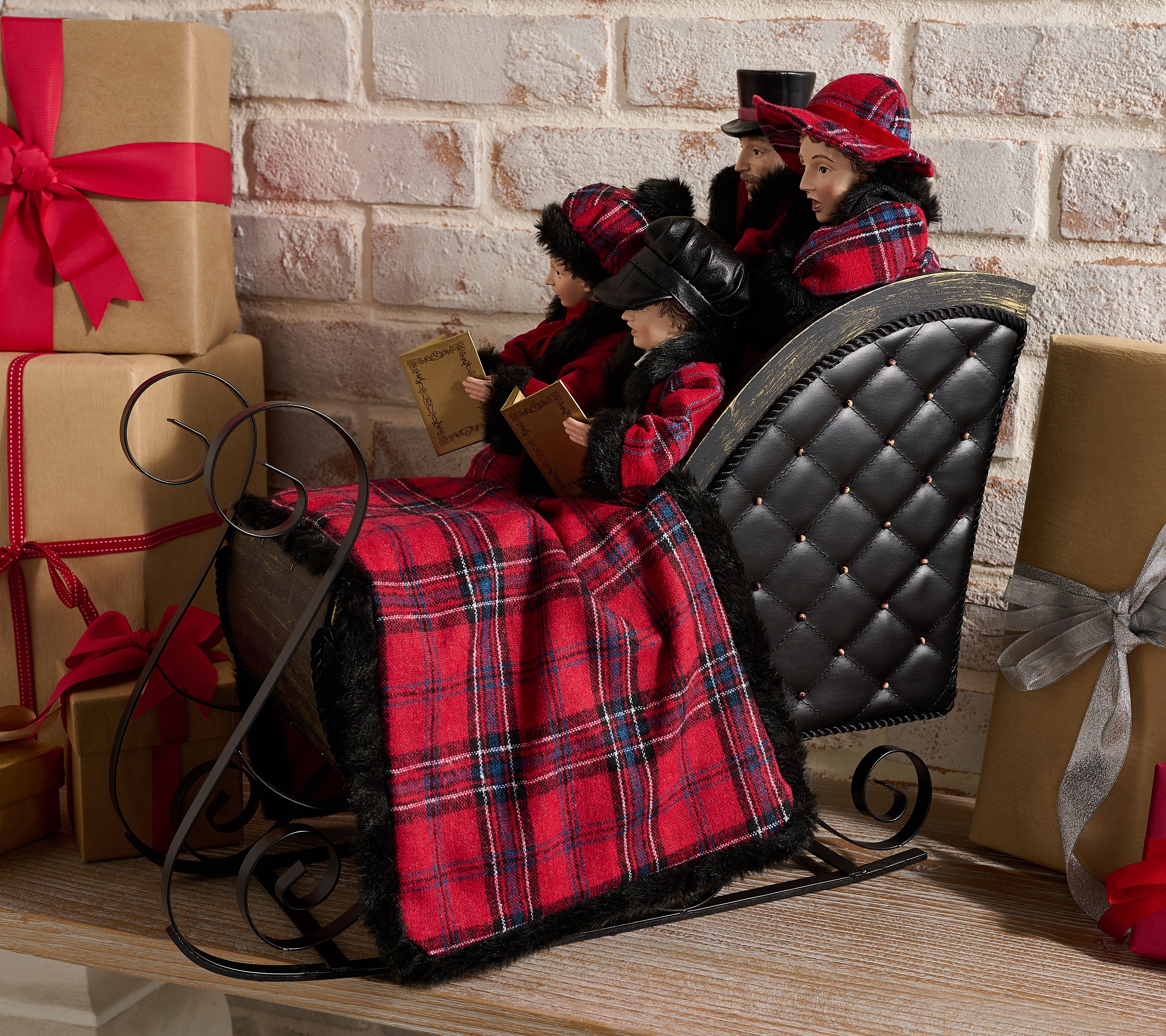 "As Is" Dickens Family in Sleigh by Valerie - QVC.com