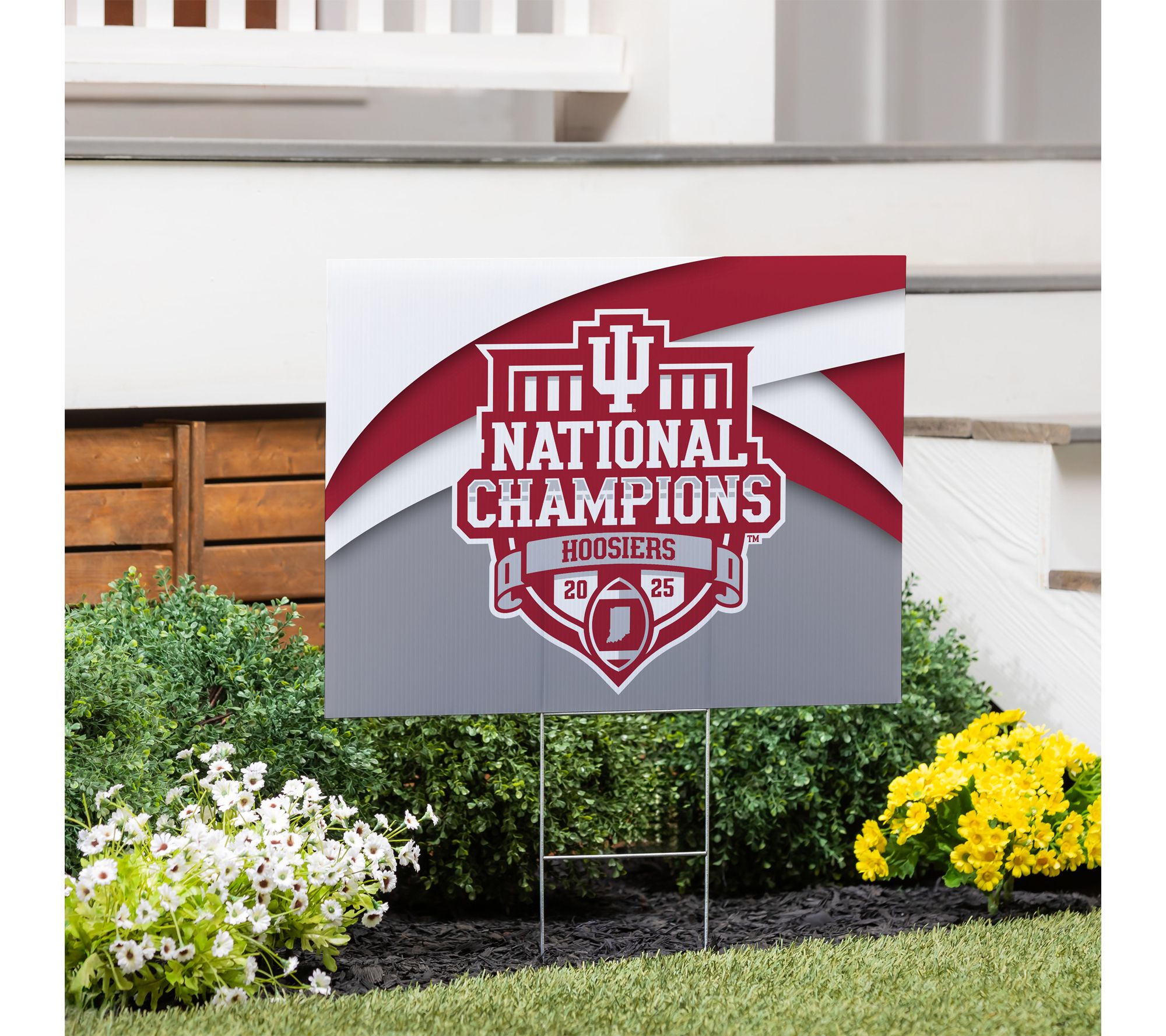 Evergreen Indiana Hoosiers National Champion Yard Sign - QVC.com