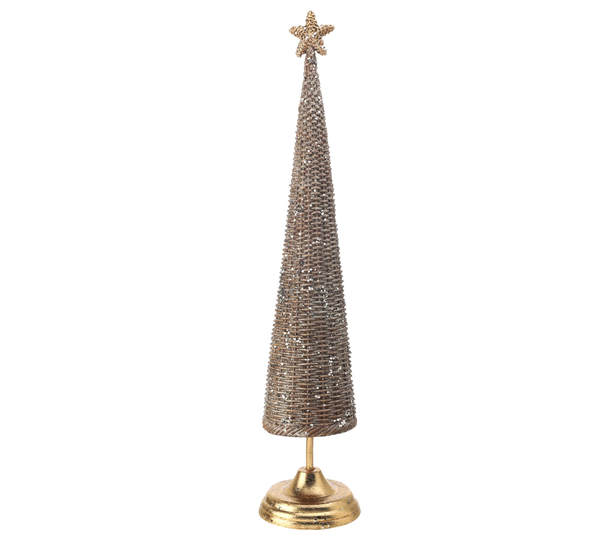 26" Resin Glitter Rattan Tree On Base by Valerie - QVC.com