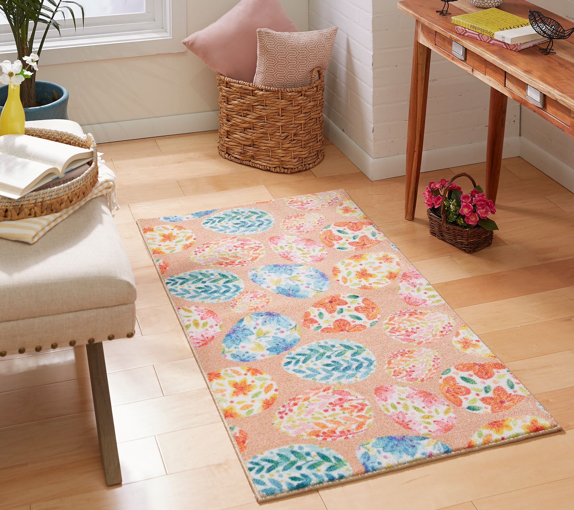 Mohawk Prismatic Colorful Eggs 2' 6" x 4' 2" Ar ea Rug - QVC.com