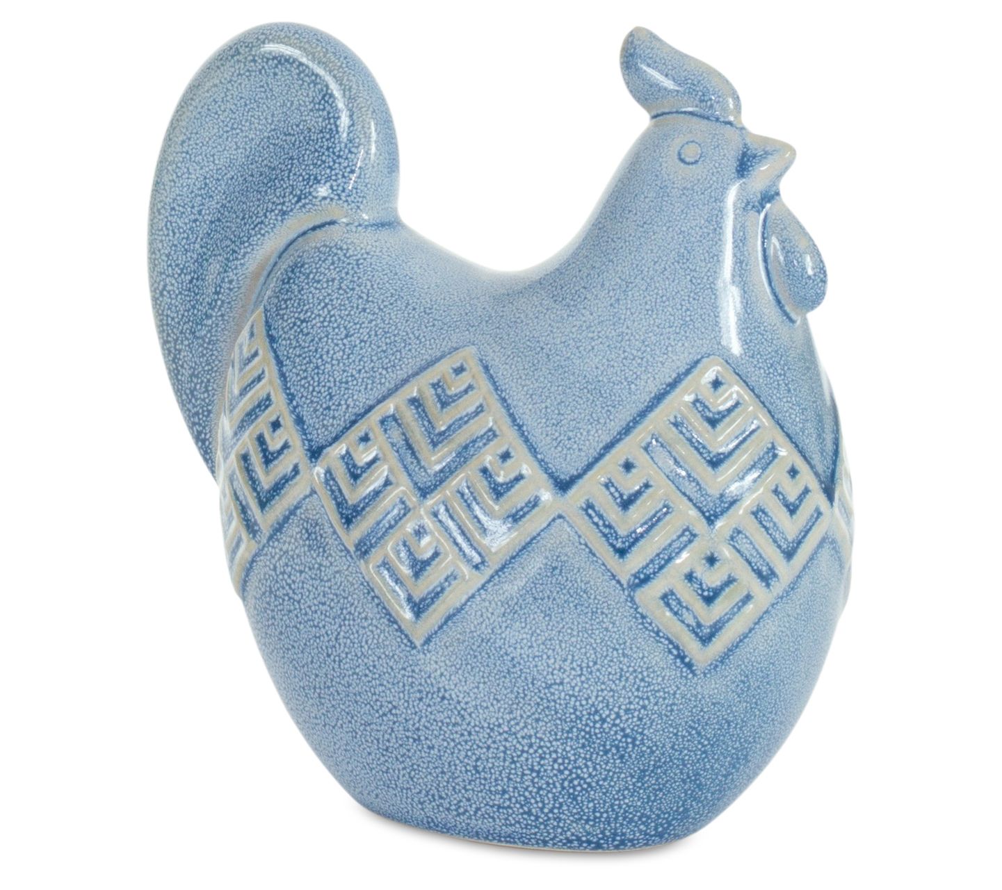 Melrose Glazed Ceramic Chicken Decor (Set of 2) - QVC.com