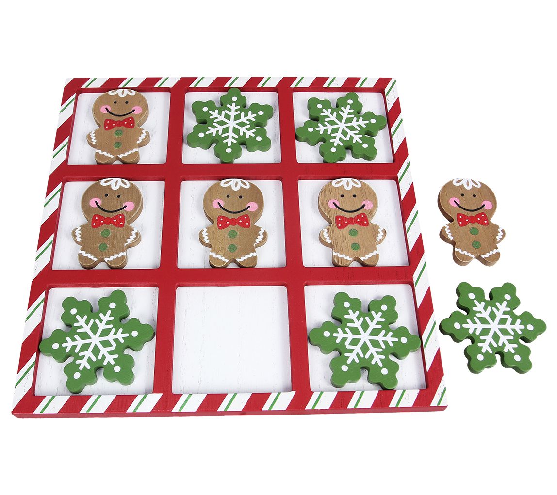Young's 11-Piece Wood Cocoa and Cookies Tic-Tac-Toe Set - QVC.com