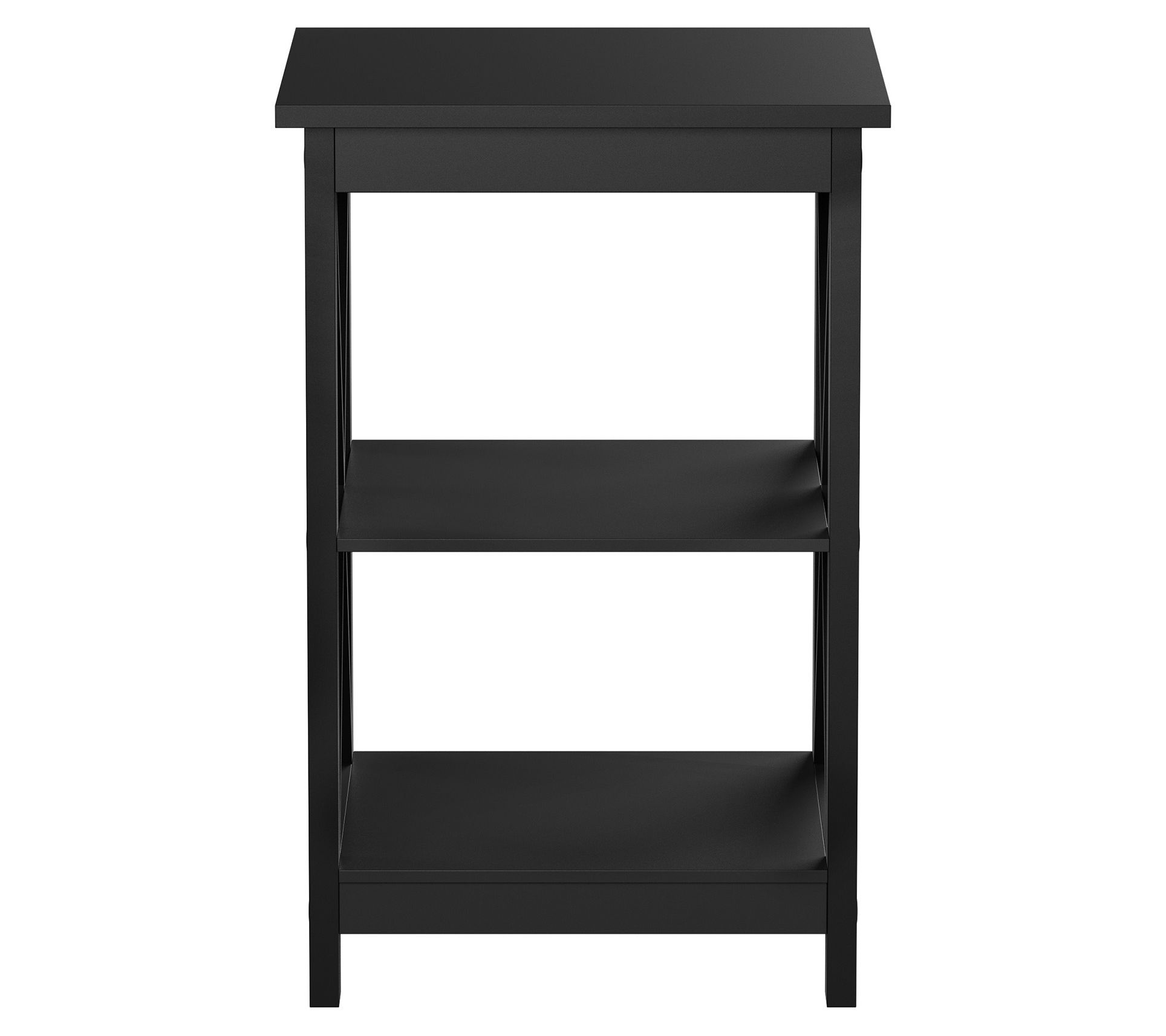 Lavish Home Wooden End Table Modern Style withX-Shape Design - QVC.com