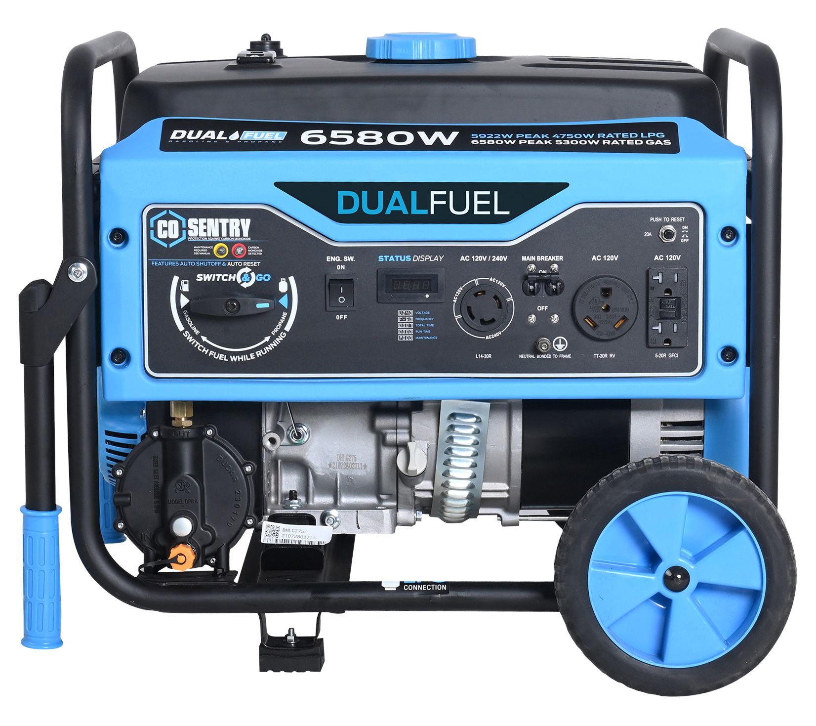 Pulsar 6,580 Watt Dual Fuel Generator with CO Sentry - QVC.com