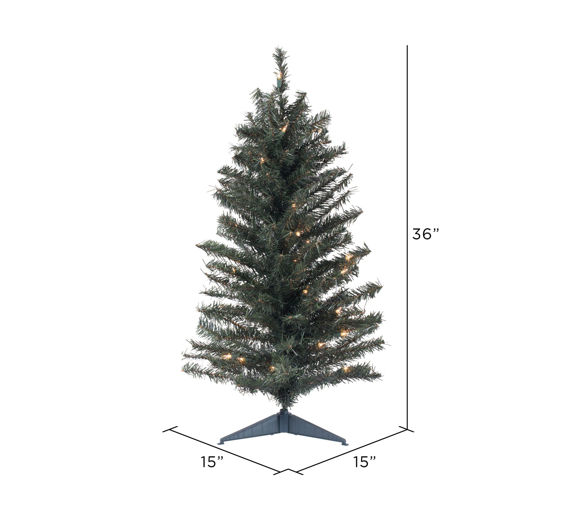 Vickerman 36" Canadian Pine Artificial Christmas Tree CL - QVC.com