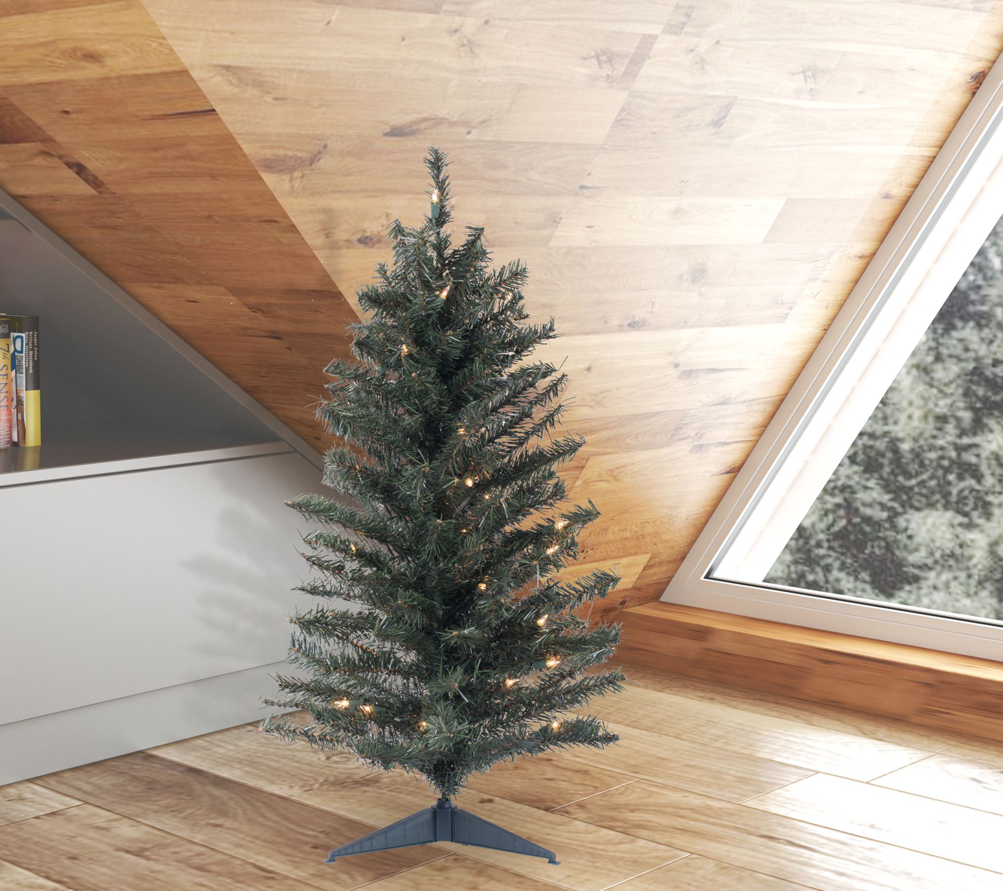 Vickerman 36" Canadian Pine Artificial Christmas Tree CL - QVC.com