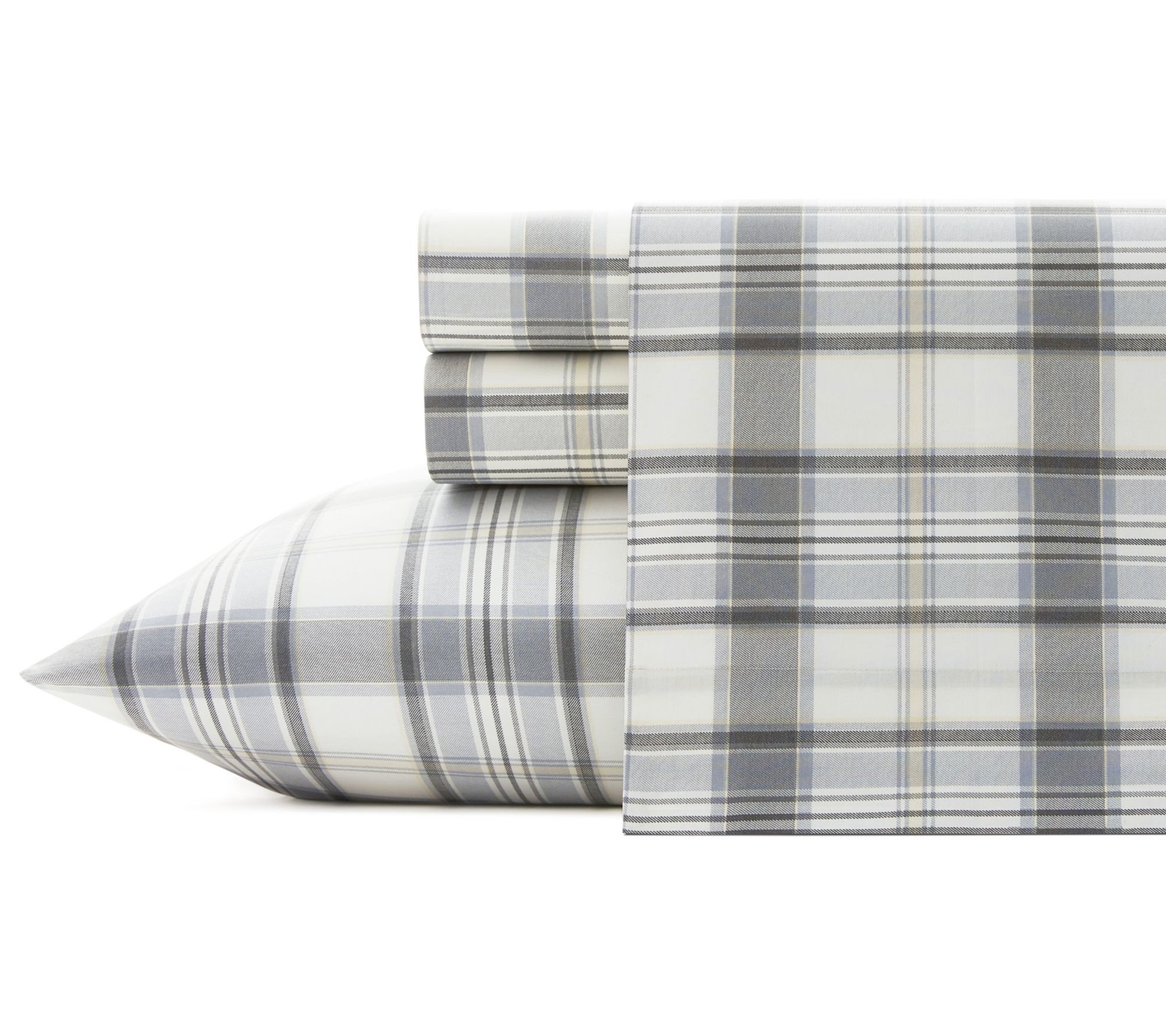 Eddie Bauer Chinook Plaid Ivory Queen Sheet Set - QVC.com