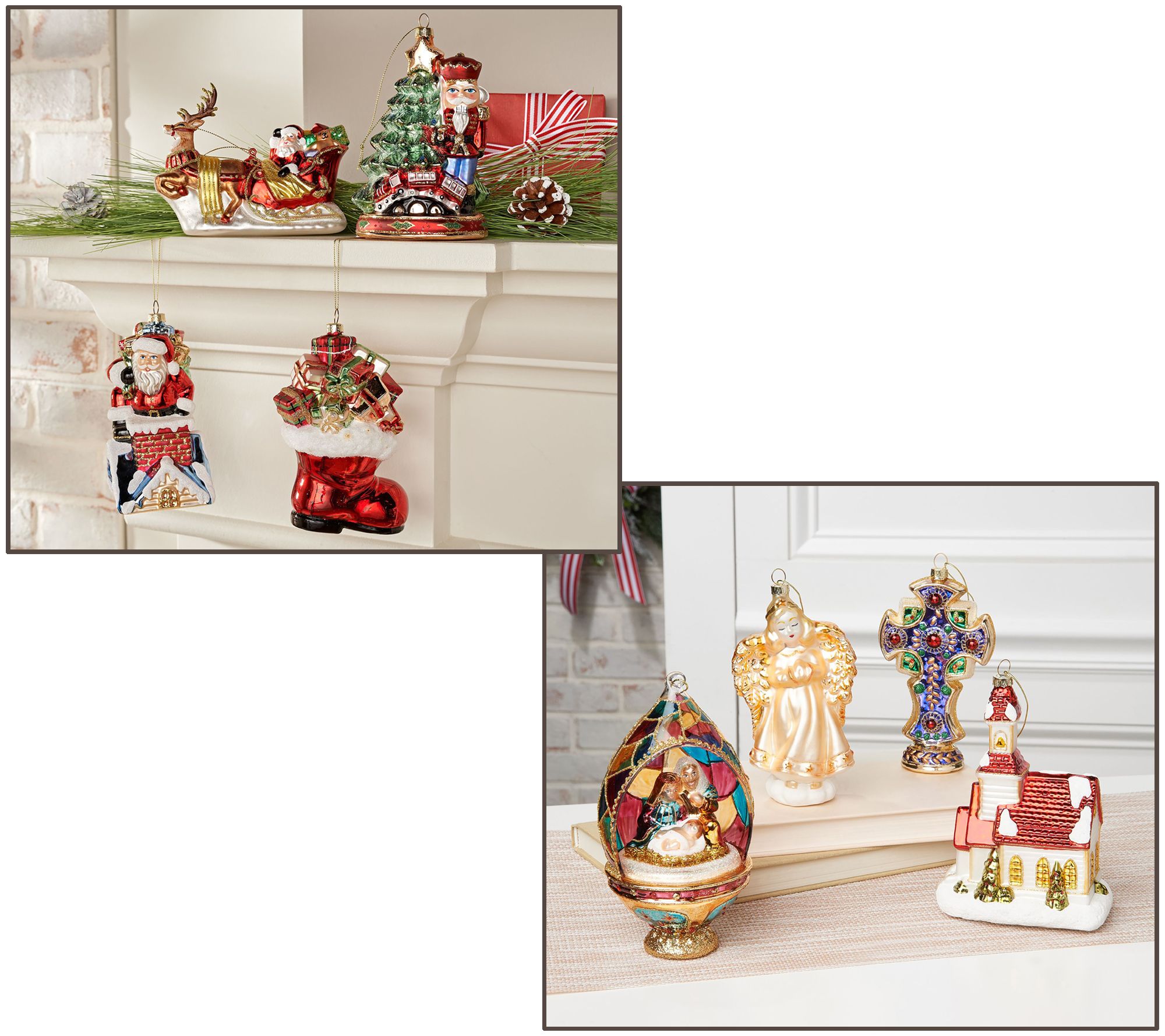 Set of 4 Glass Blown Ornaments with Gift Boxes by Valerie - QVC.com