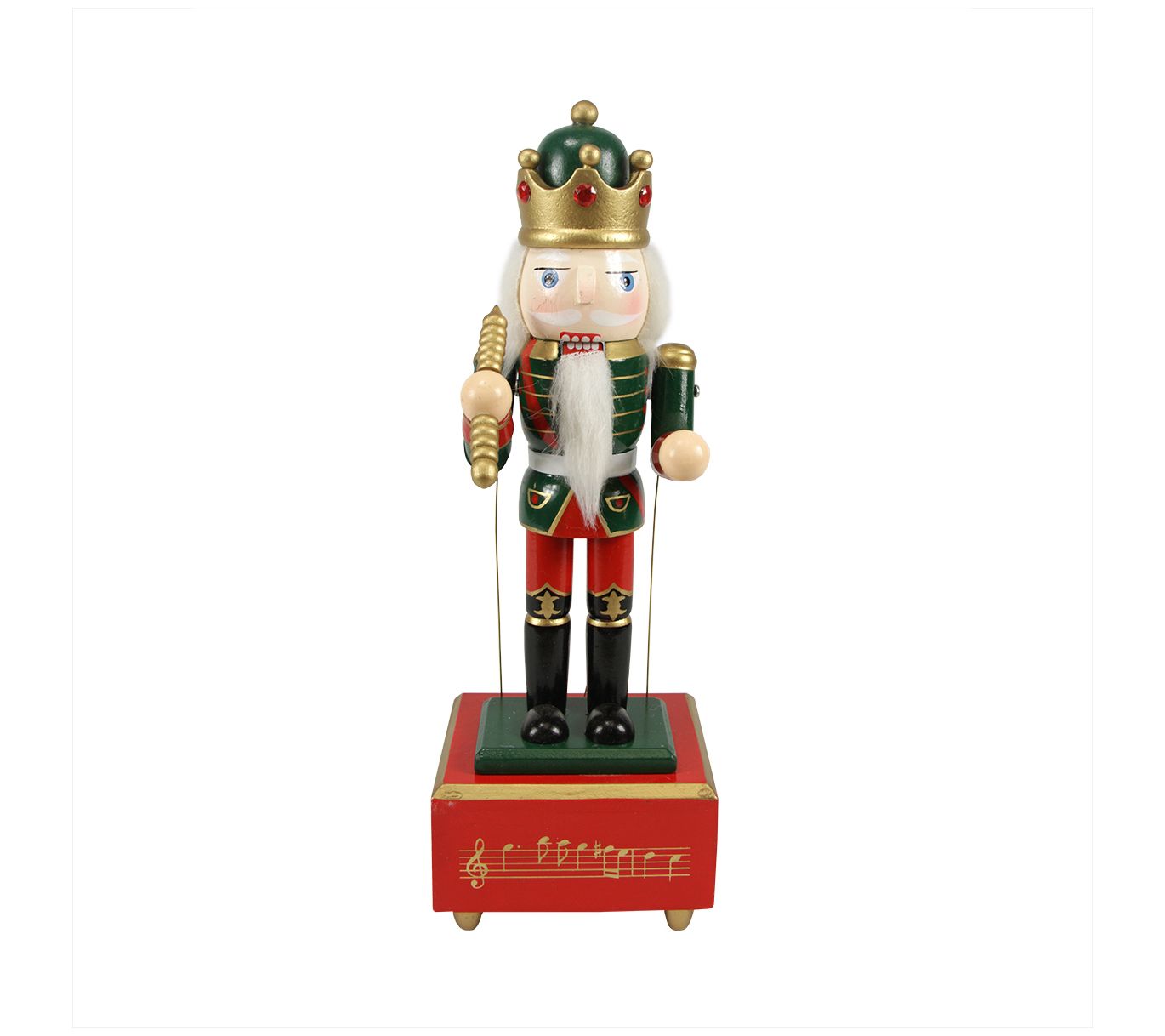 Nutcracker Factory 12" Animated King w/ ScepterNutcracker - QVC.com
