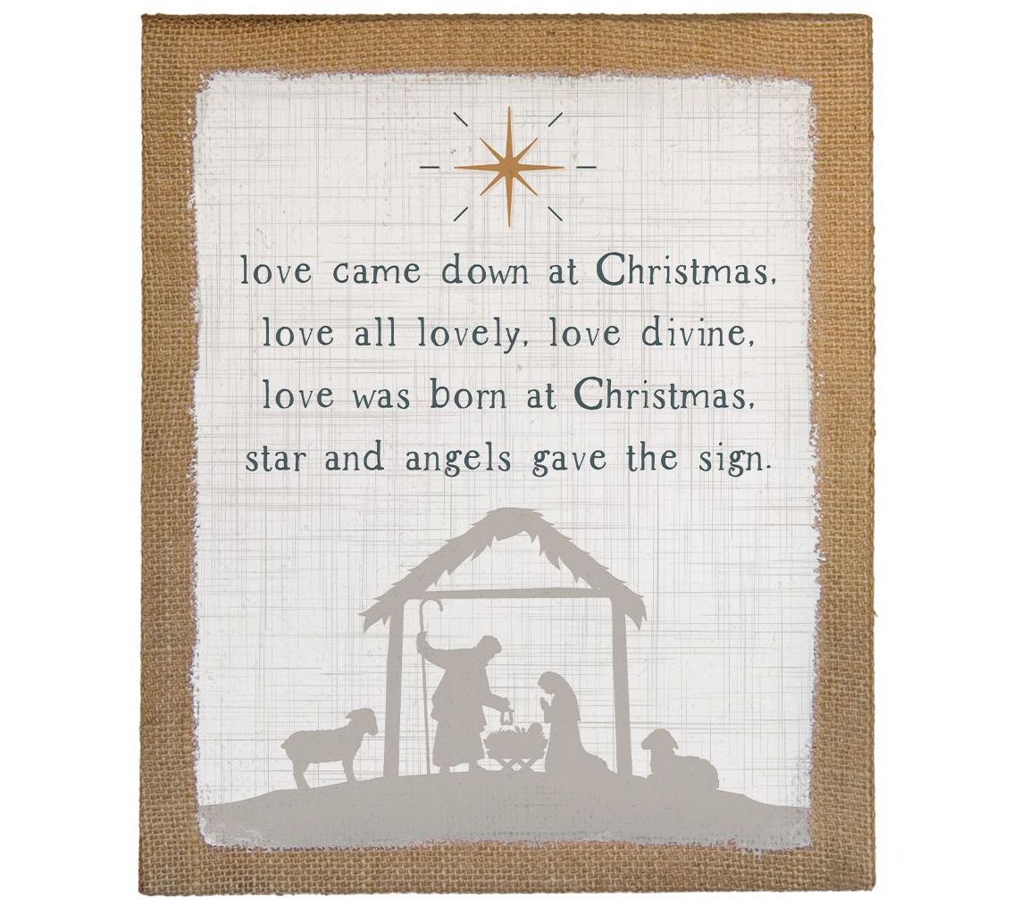 Sincere Surroundings 15" Love Came Down Canvas - QVC.com