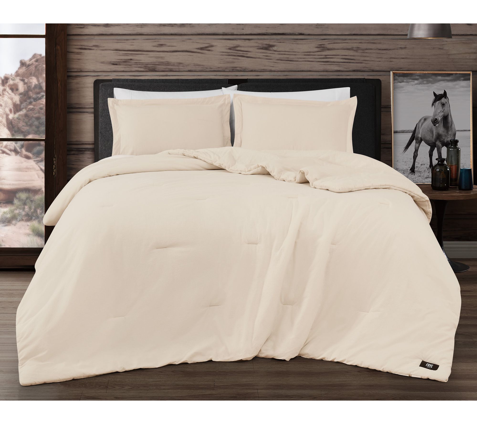 Frye Vintage Washed Cotton Full/Queen 3-Piece Comforter Set - QVC.com