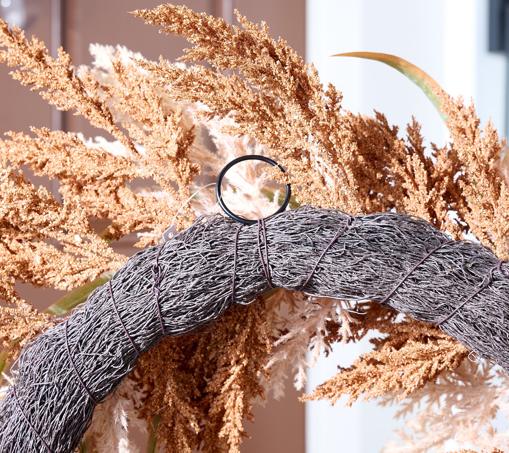 "As Is" Home Reflections 26" Harvest Grasses Wreath - QVC.com