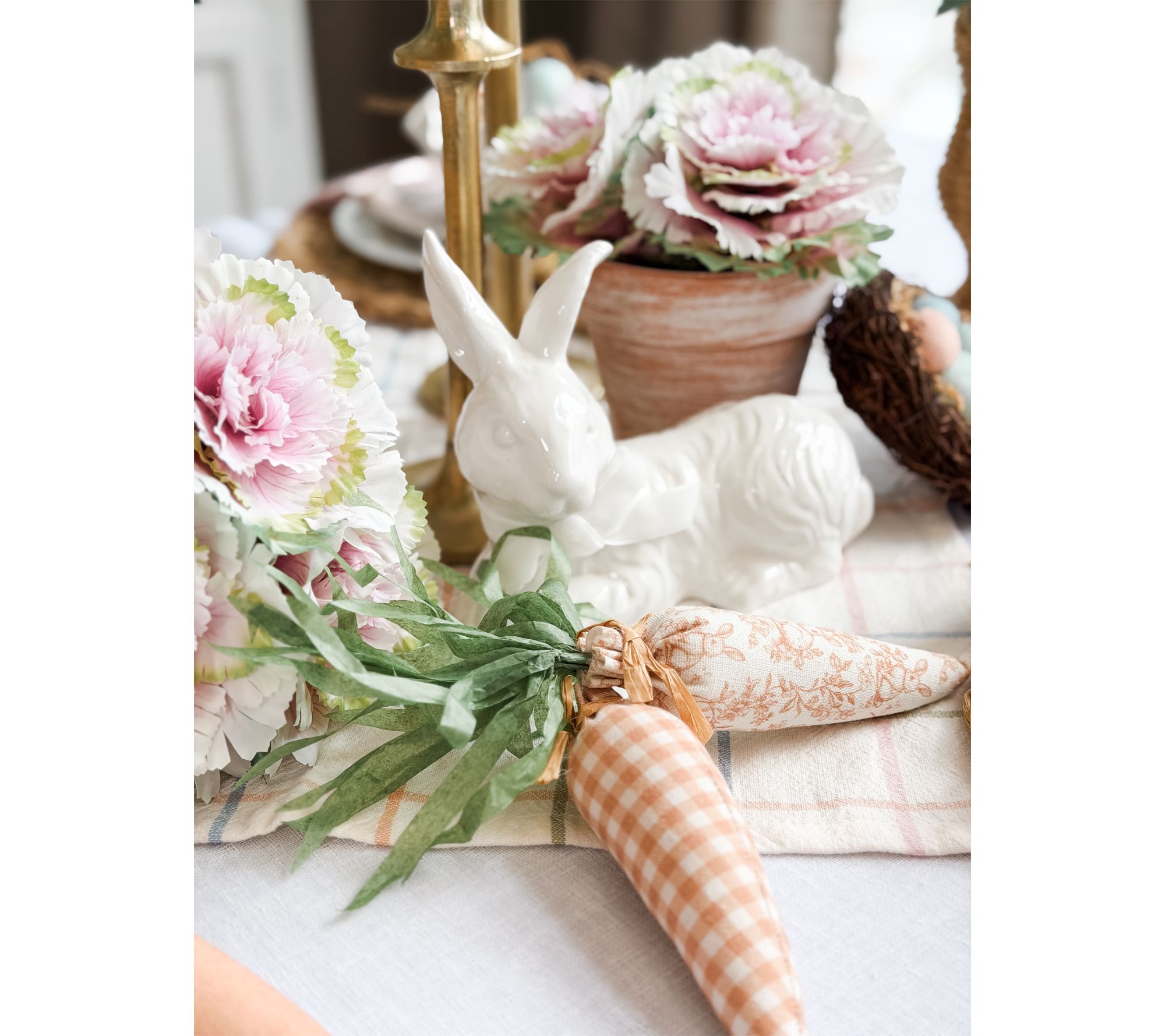 "As Is" Simply Stunning Set of 2 Stone Cottage Bunnies by Janine Graff ...