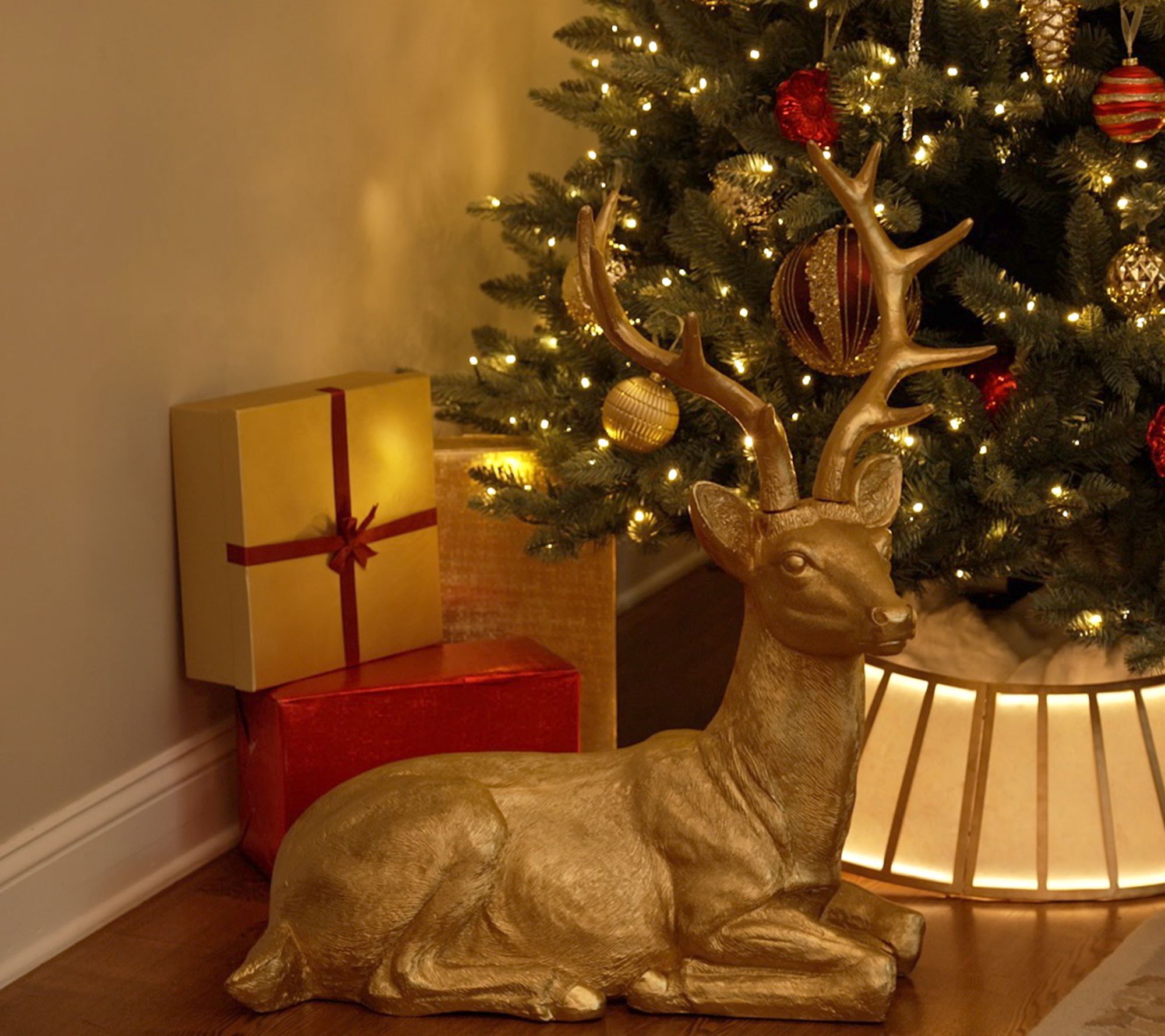 Indoor/Outdoor Oversized Heirloom Reindeer by Kim Gravel - QVC.com
