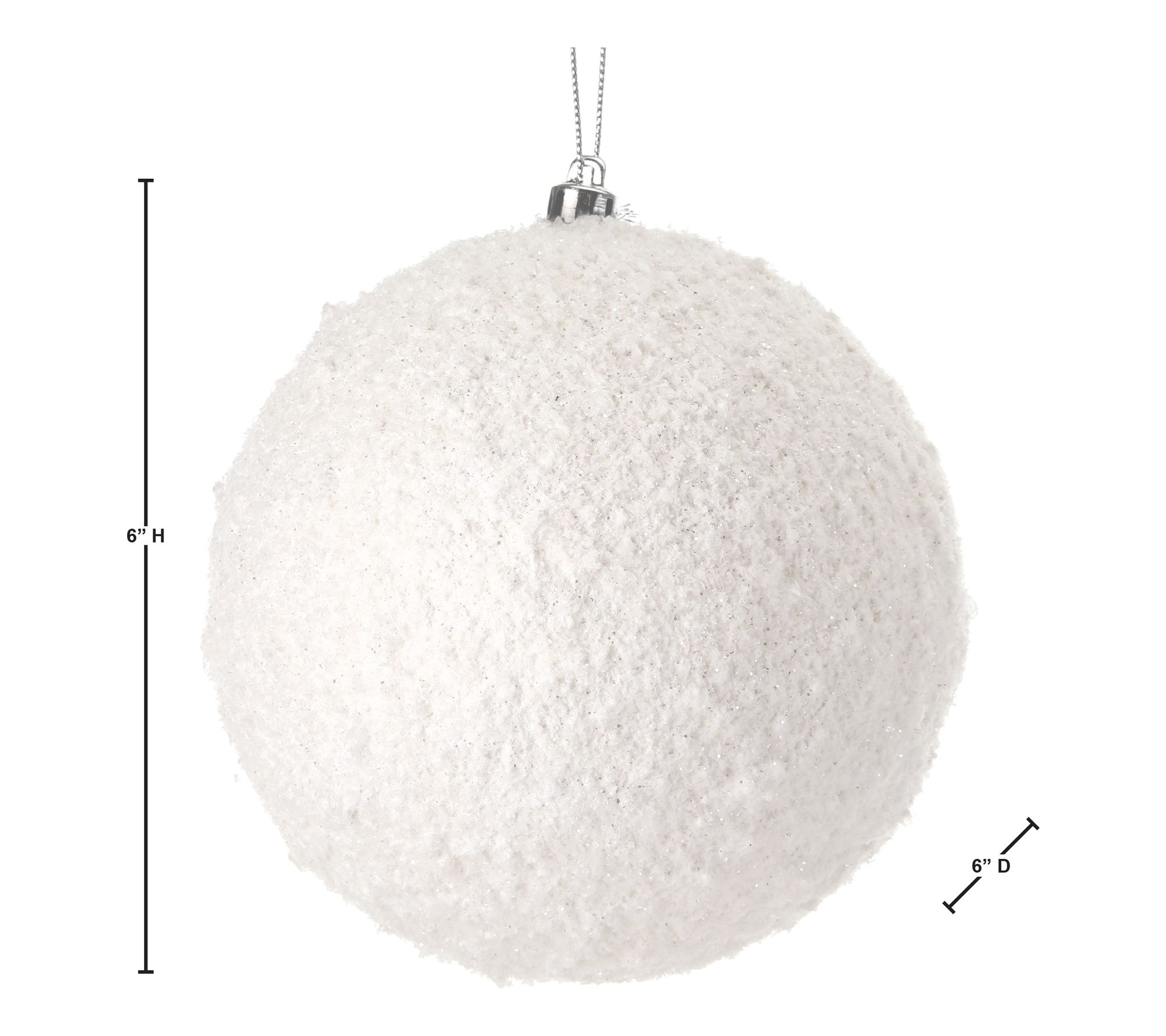 6" Frosted Text ure Snowball Or nament Set of 4 By Valerie - QVC.com