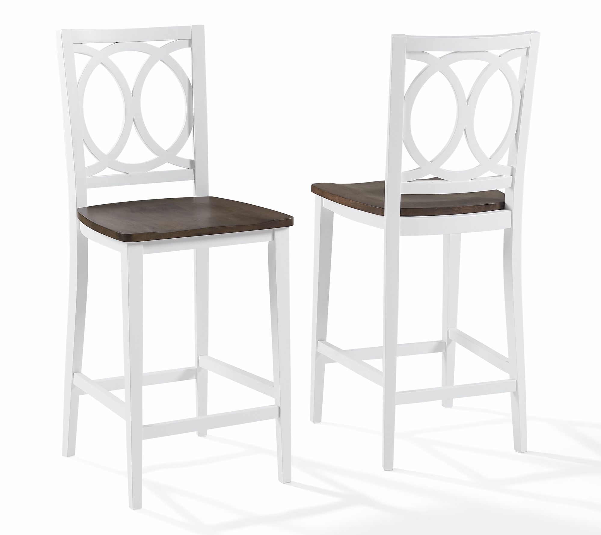 Crosley Charlotte 2-Piece Counter Height Bar Stool Set - QVC.com