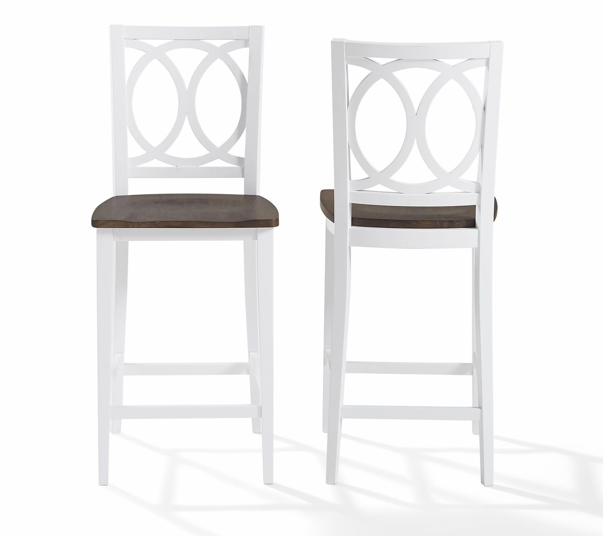 Crosley Charlotte 2-Piece Counter Height Bar Stool Set - QVC.com